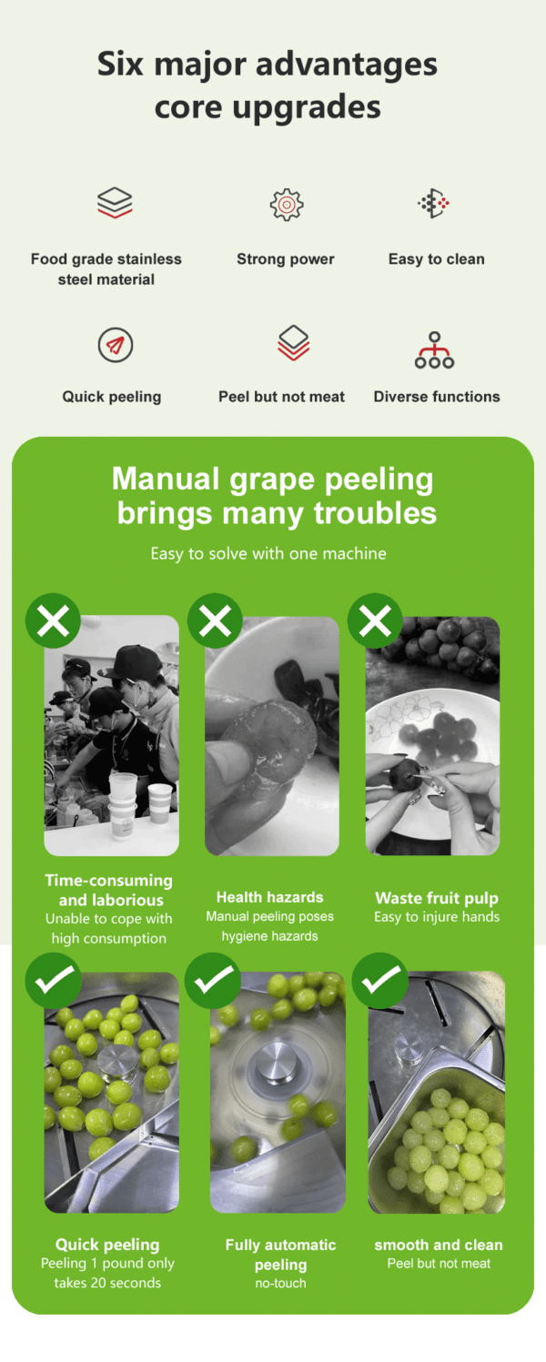 Fully Automatic Grape Peeler Machine